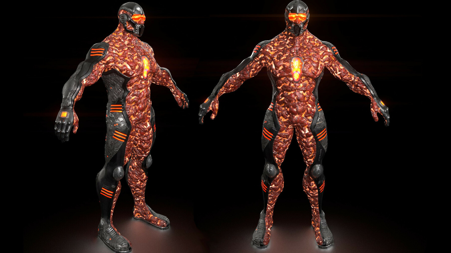ArtStation - MechOrg Humanoid Cyborg Creature Rigged 3D Character ...