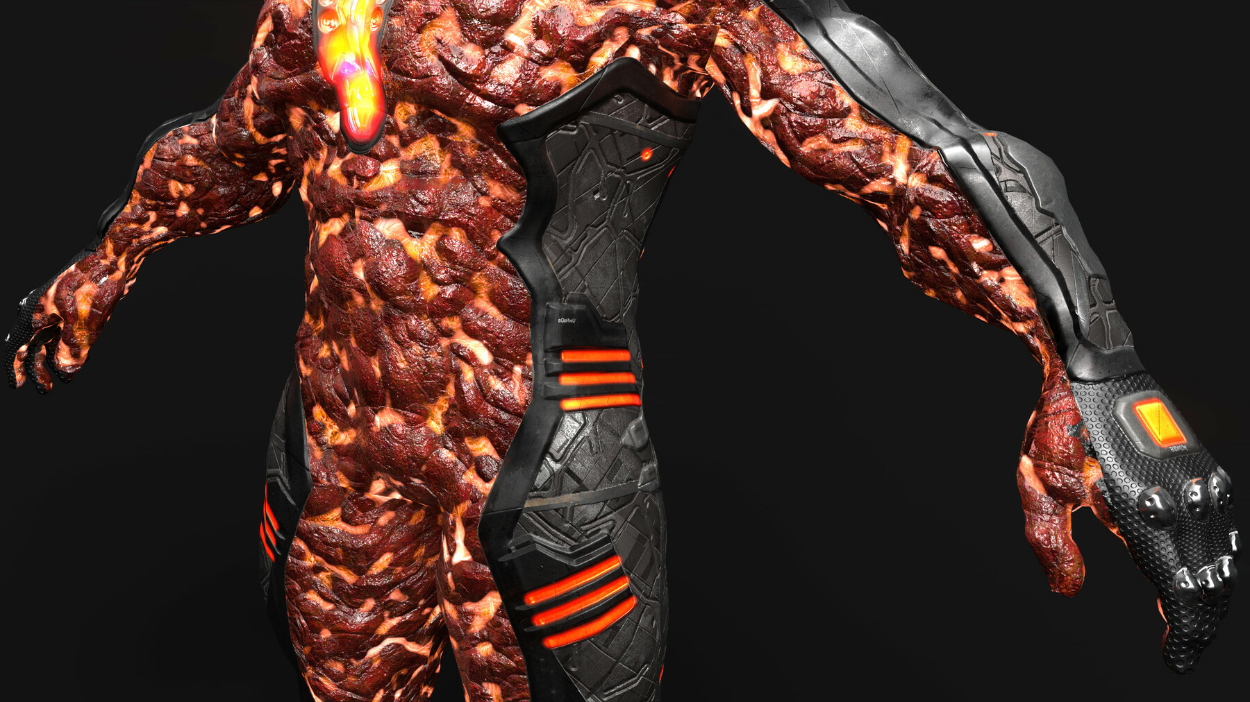 ArtStation - MechOrg Humanoid Cyborg Creature Rigged 3D Character ...