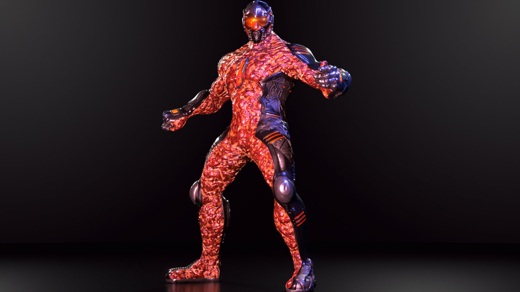 ArtStation - MechOrg Humanoid Cyborg Creature Rigged 3D Character ...