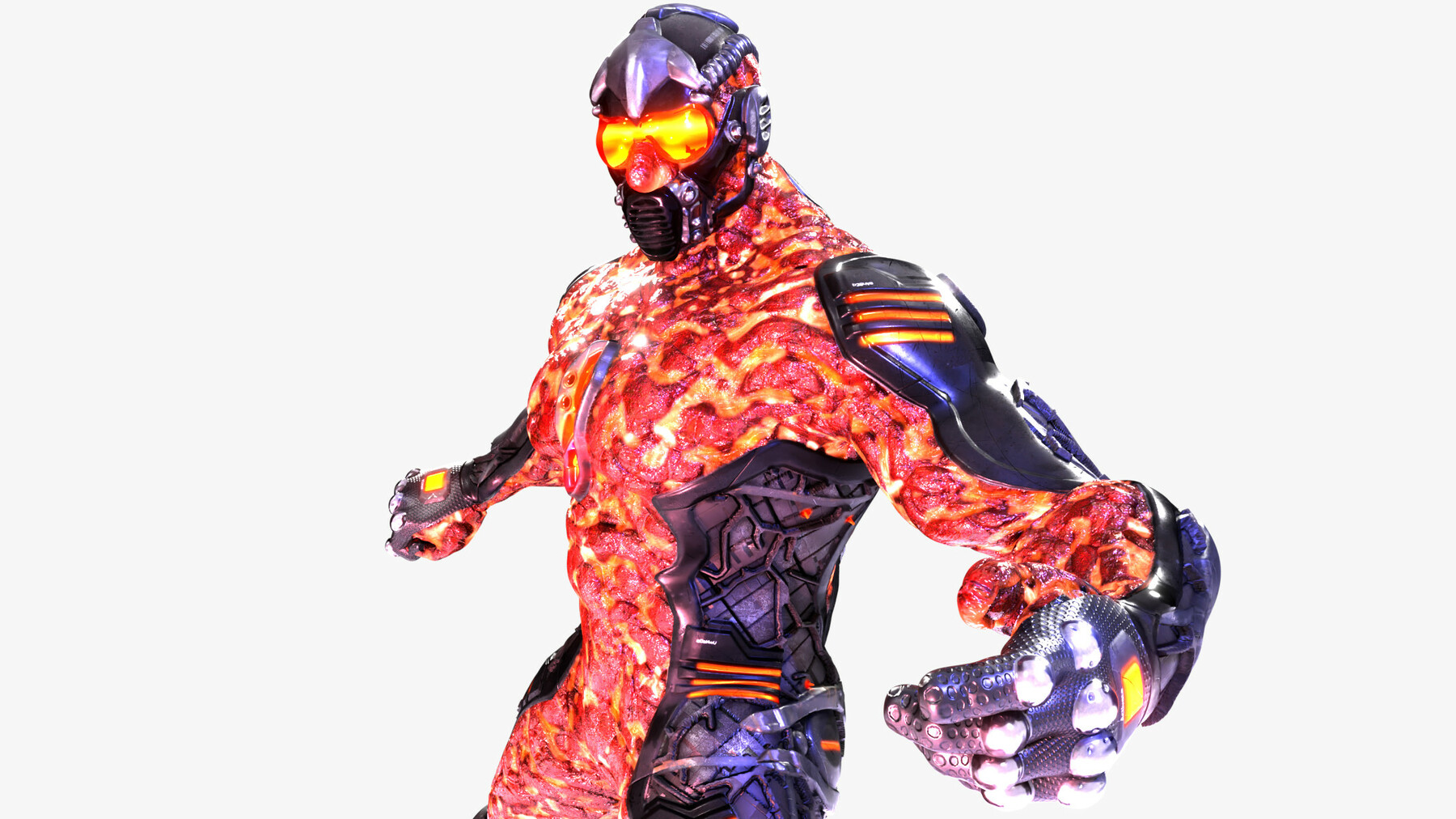 ArtStation - MechOrg Humanoid Cyborg Creature Rigged 3D Character ...