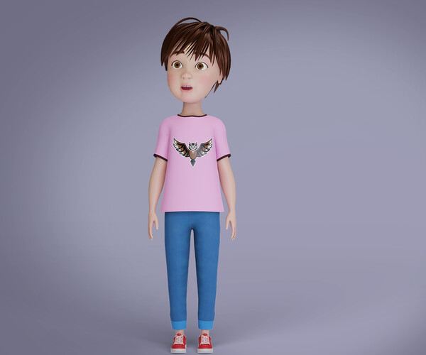 ArtStation - Cartoon teen boy rigged with Unity | Game Assets