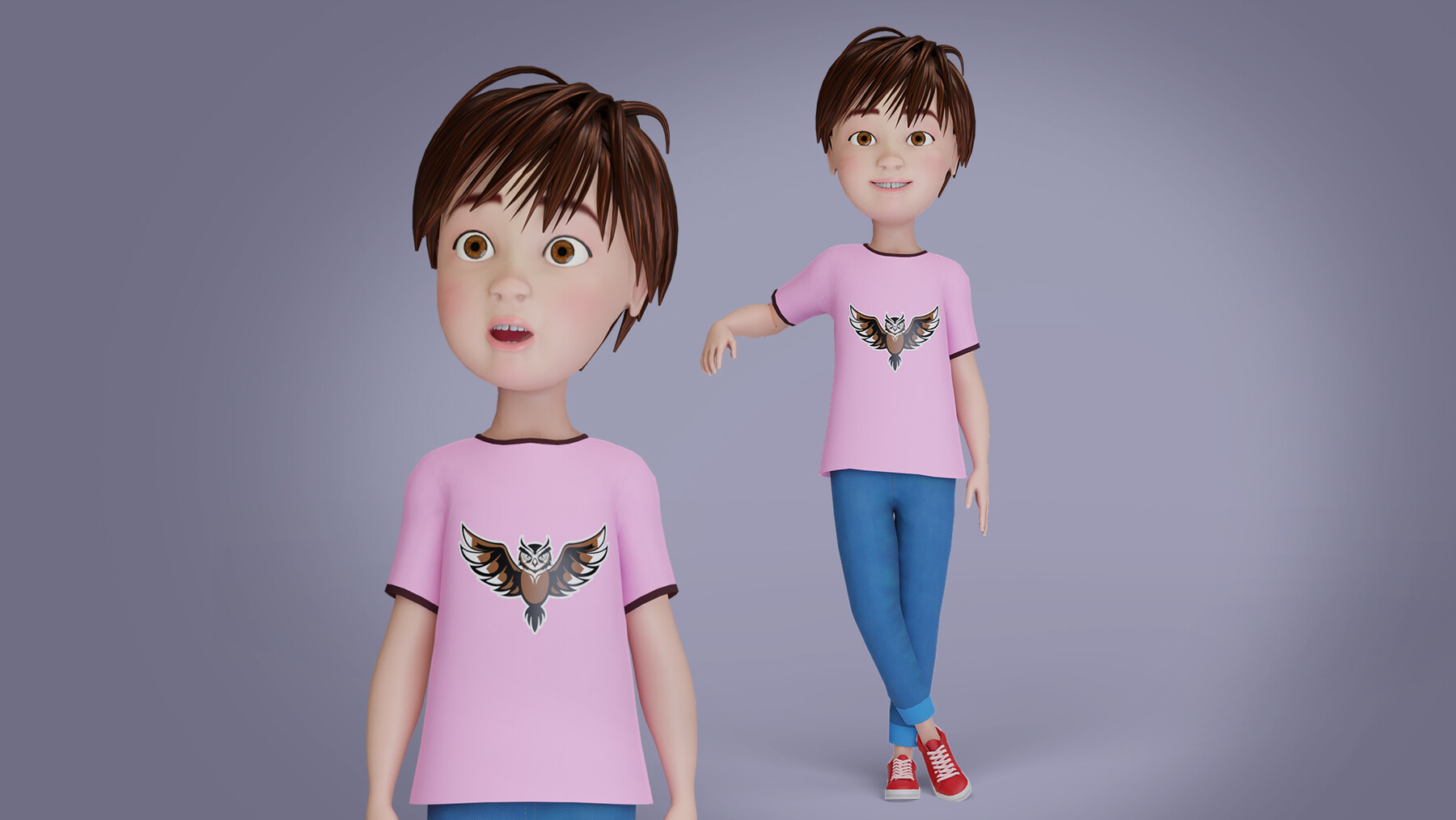 ArtStation - Cartoon teen boy rigged with Unity | Game Assets