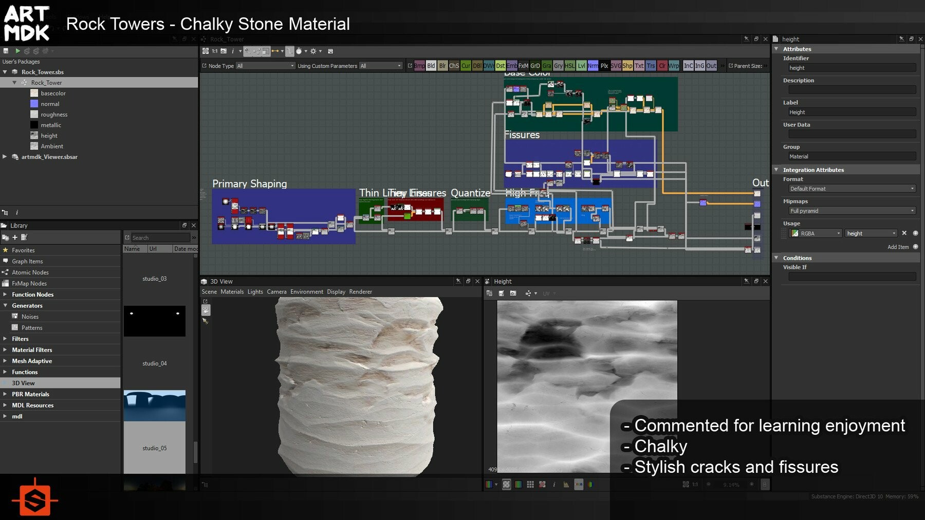 ArtStation - Substance and Houdini Rock Towers - artmdk | Game Assets