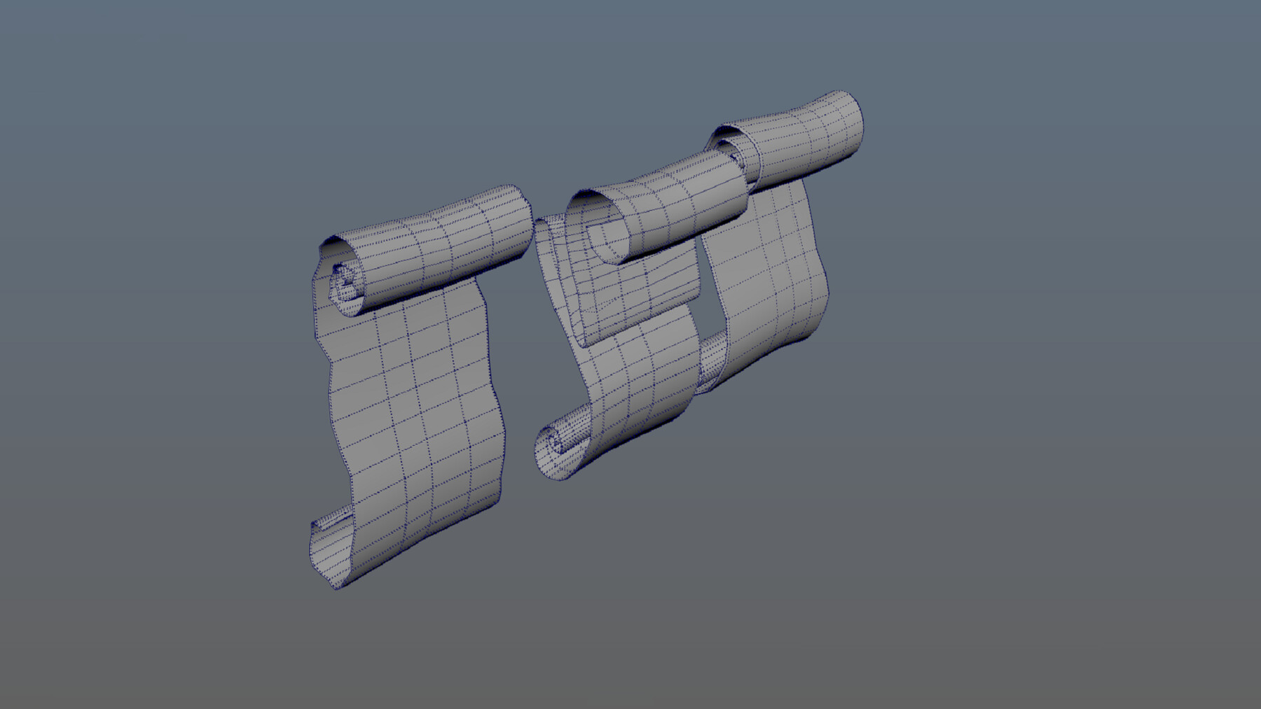 ArtStation - Set of three papyrus scrolls PBR Low-poly 3D model | Resources
