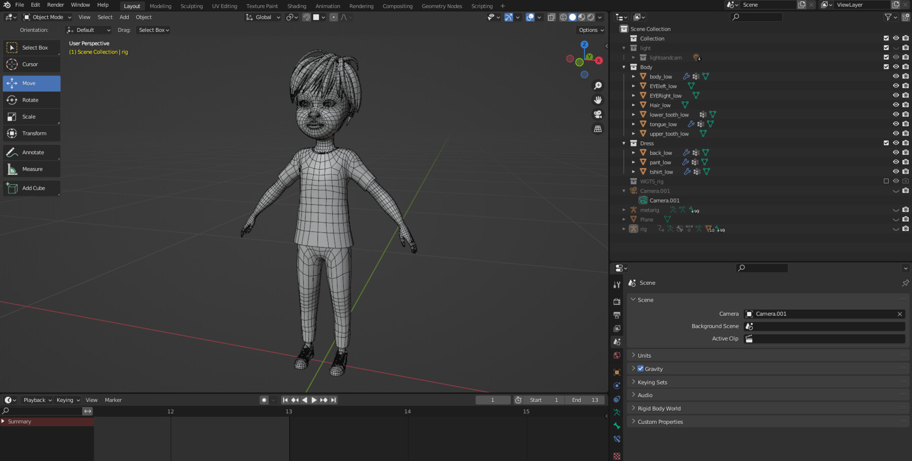 ArtStation - Cartoon teen boy rigged with Unity | Game Assets
