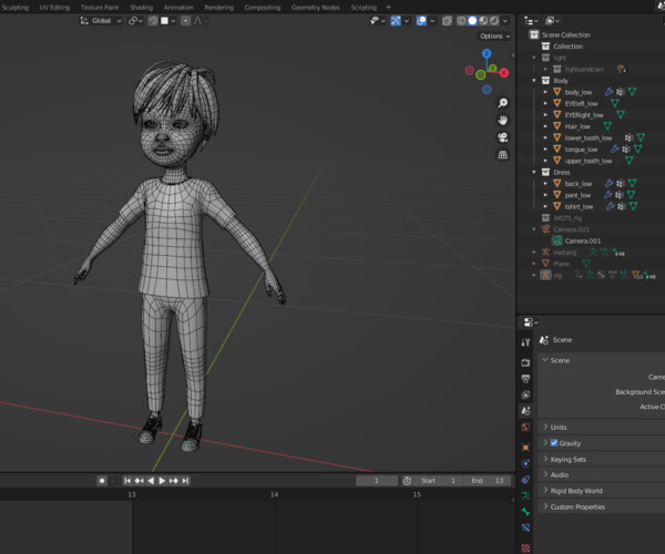 ArtStation - Cartoon teen boy rigged with Unity | Game Assets
