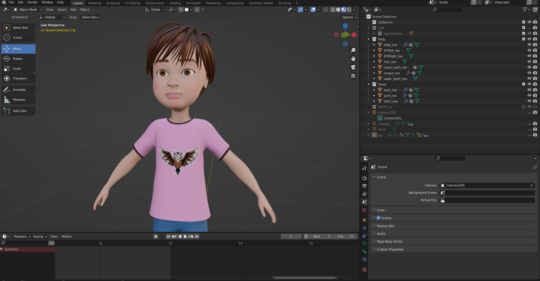 ArtStation - Cartoon teen boy rigged with Unity | Game Assets