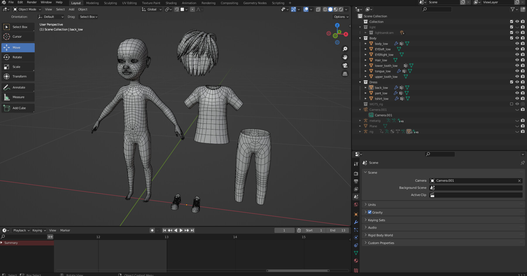 ArtStation - Cartoon teen boy rigged with Unity | Game Assets