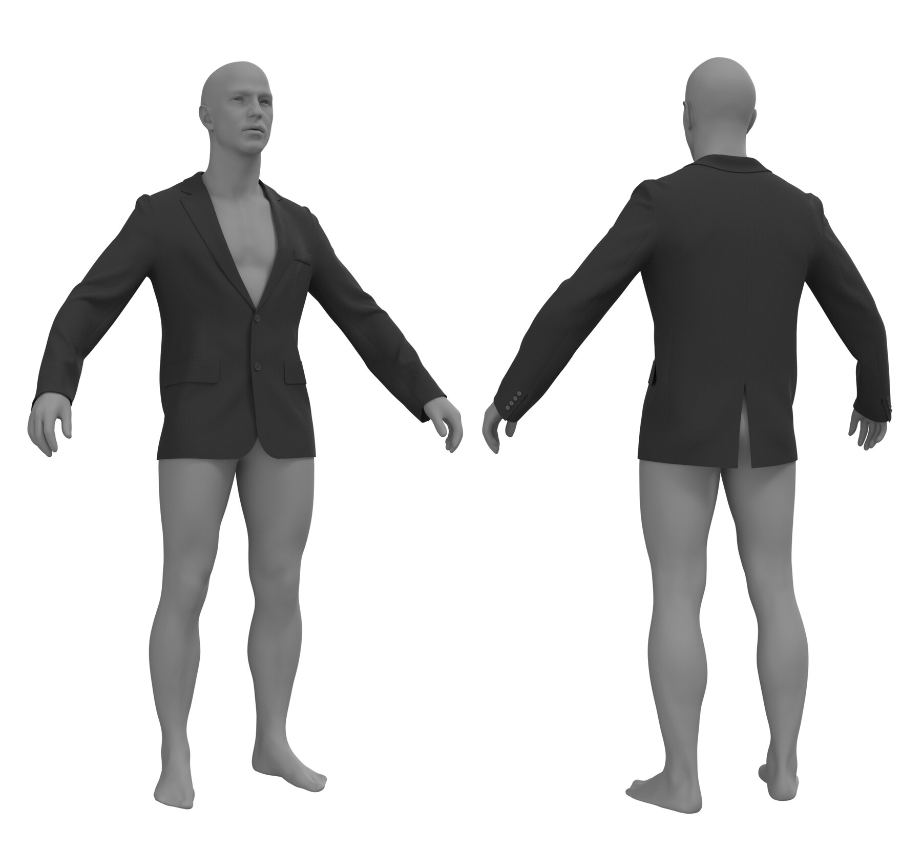 ArtStation - Mens Classic Suit (Marvelous Designer / Clo 3D project+OBJ ...