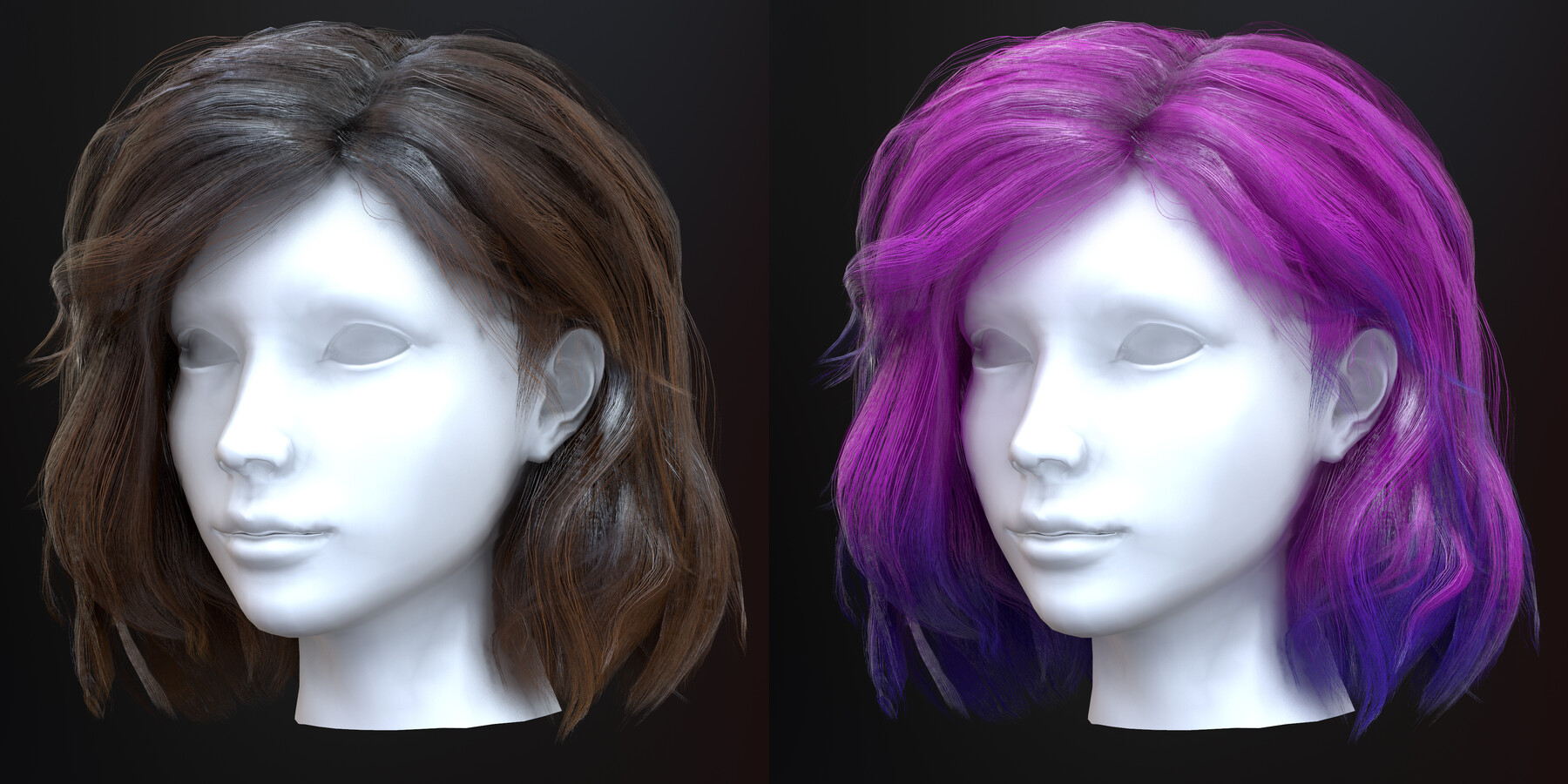 ArtStation - Hair Real-Time Hairstyle 3D Model | Game Assets