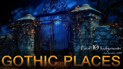 ArtStation - Gothic Places - 10 Stock Backgrounds Pack | Artworks