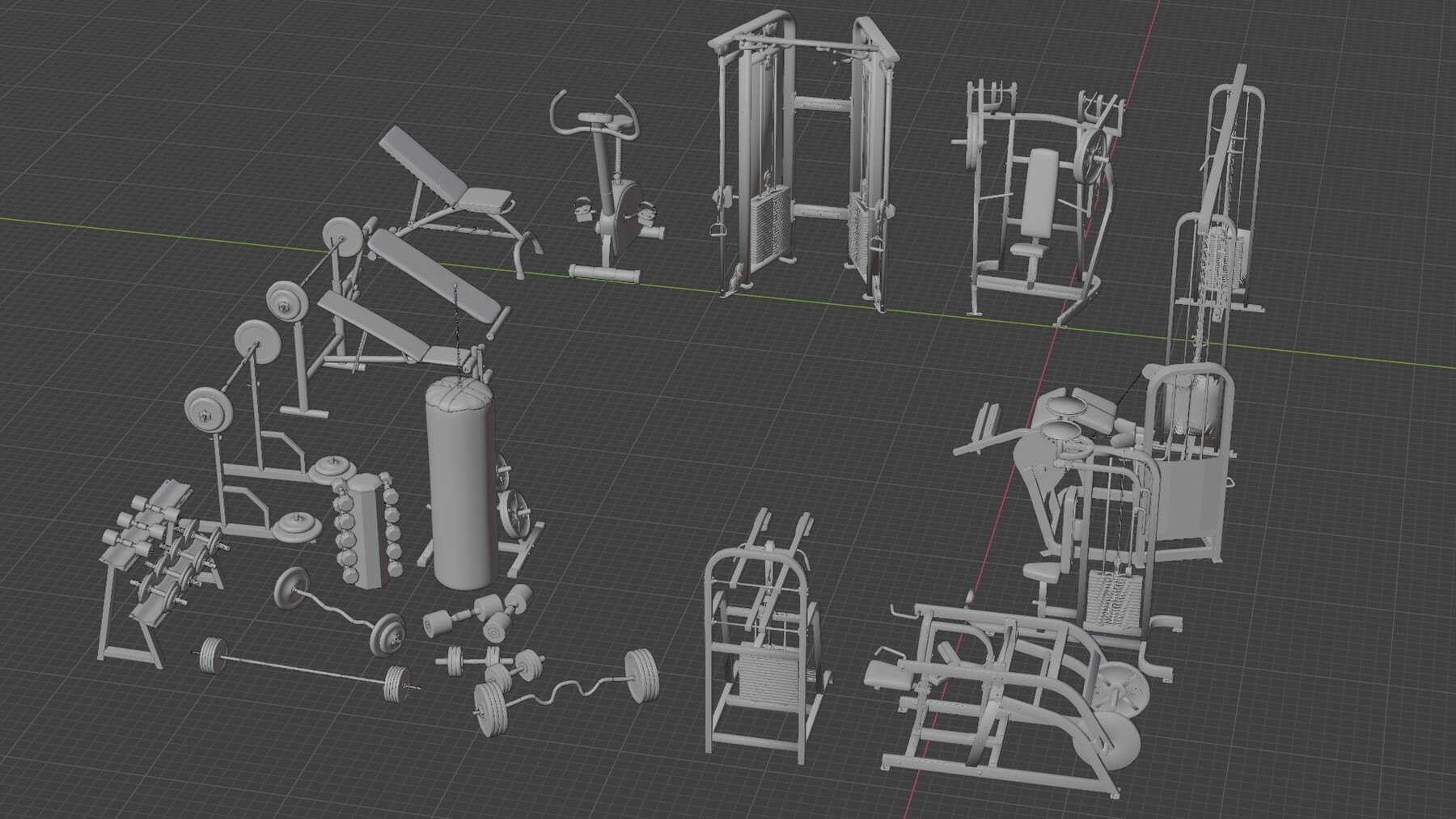 ArtStation - 3D Gym Equipment Pack | Resources