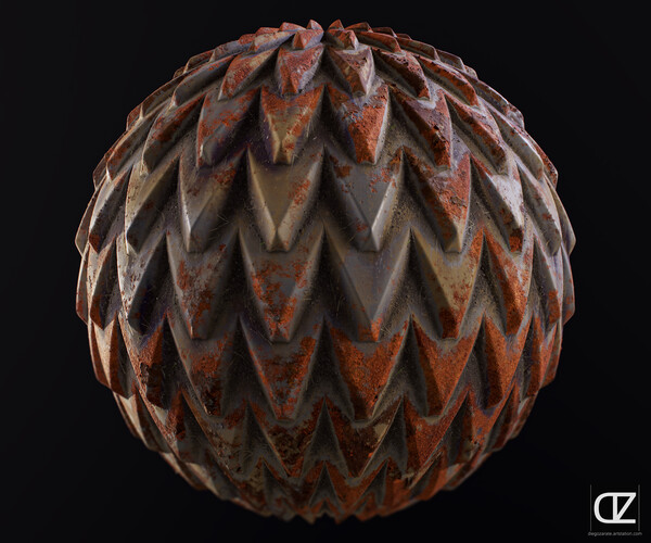 ArtStation - PBR - RUST METAL ROOF - 4K MATERIAL | Game Assets