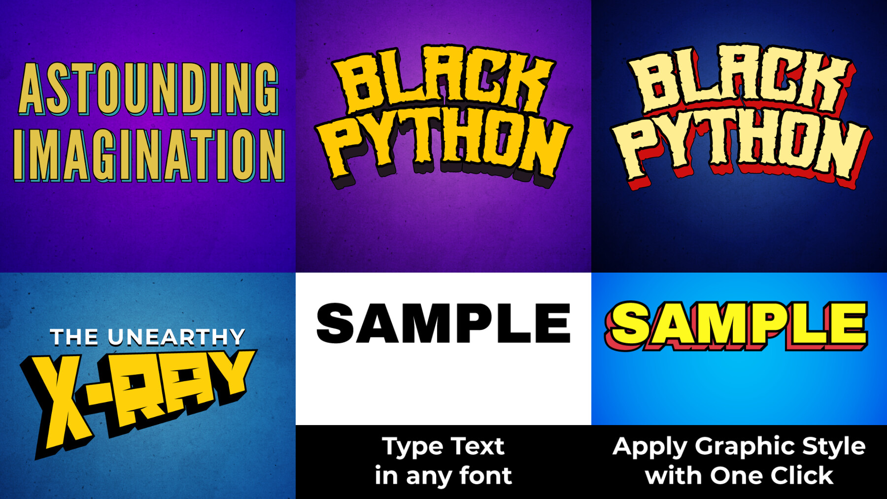 ArtStation - Comic Book Titles Vol 2 - Editable Graphic Styles | Artworks