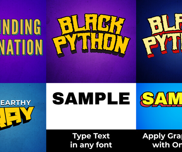 ArtStation - Comic Book Titles Vol 2 - Editable Graphic Styles | Artworks