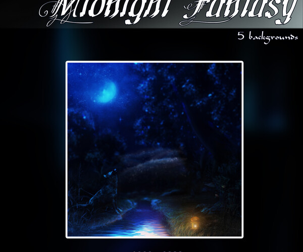 ArtStation - Midnight Fantasy Places - 5 Stock Backgrounds Pack | Artworks