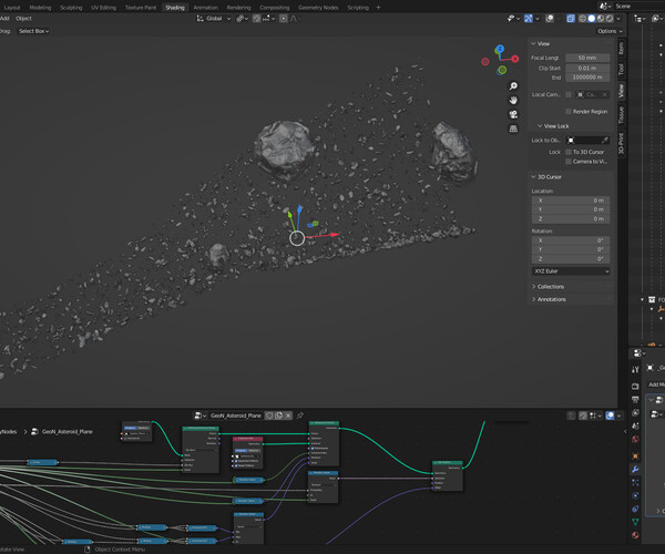 ArtStation - Blender Geometry Nodes Scatter Asteroids | Resources