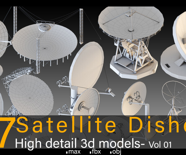ArtStation - 17-Satellite Dishes- High detail 3d models- Vol 01 | Resources