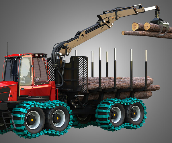 ArtStation - Komatsu 875 Forwarder 3D model | Resources