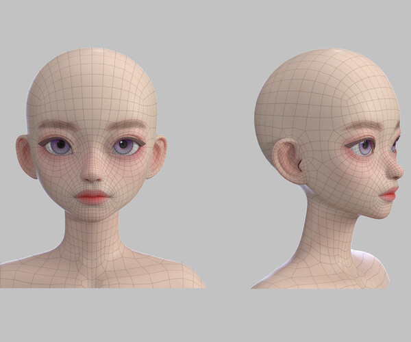 ArtStation - Female Head baseModel | Resources