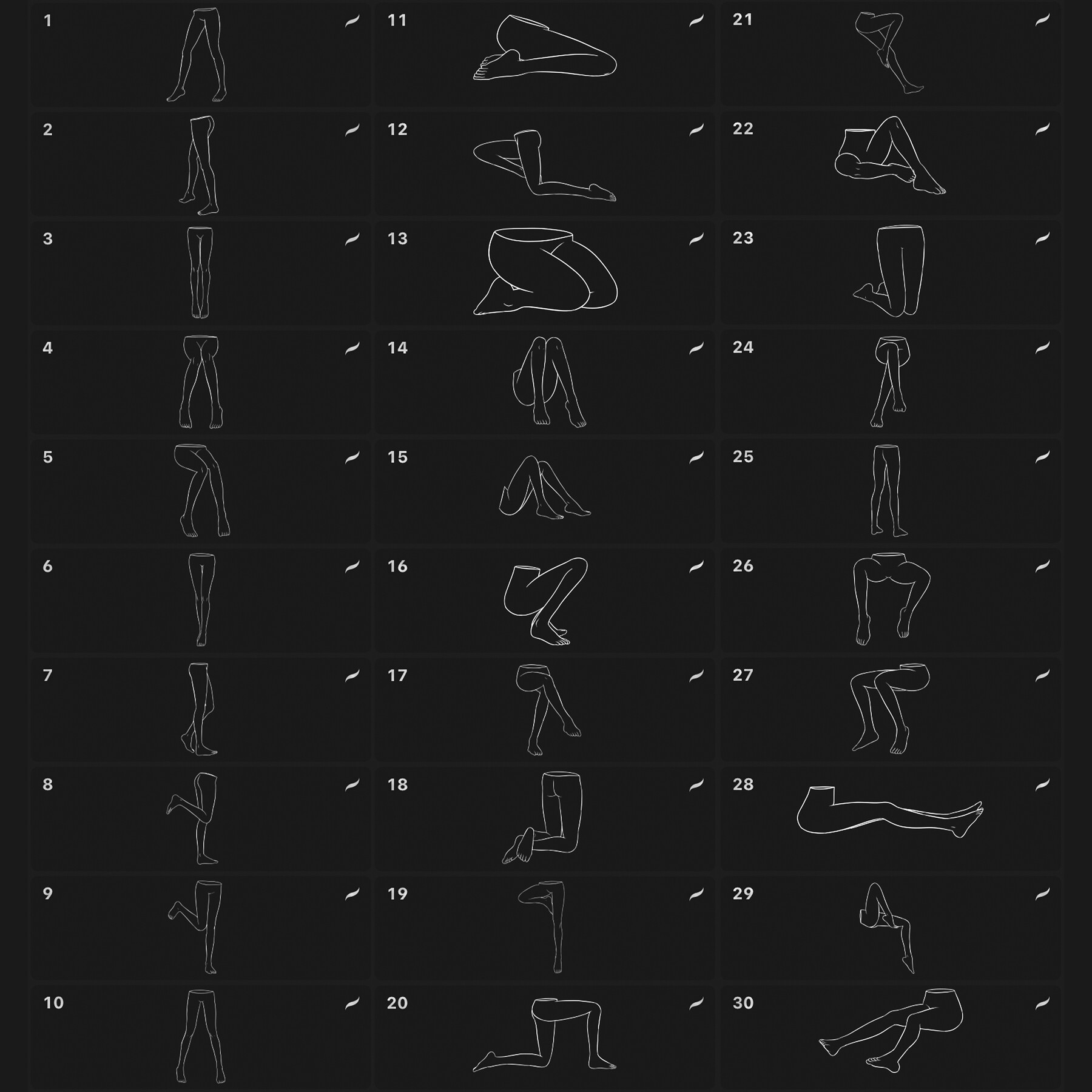 ArtStation - Male and Female Legs Stamps for Procreate | Brushes