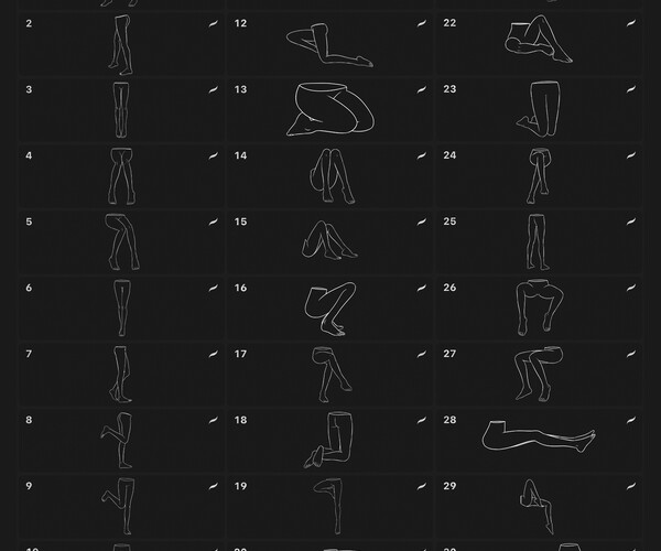 ArtStation - Male and Female Legs Stamps for Procreate | Brushes