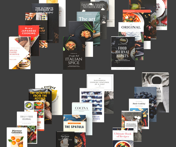 ArtStation - Set of Kitchen Books 07 | Resources