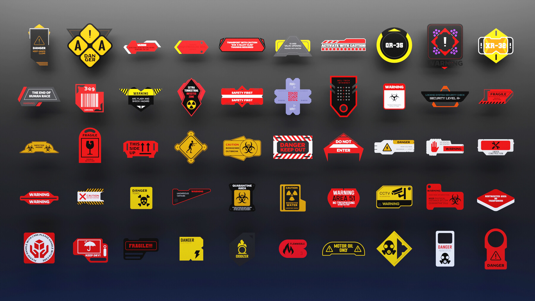 ArtStation - SCI-FI Decals | Game Assets