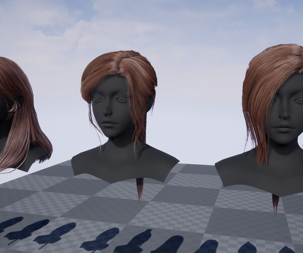 ArtStation - Female Hair Collection 02 - Game Ready | Game Assets