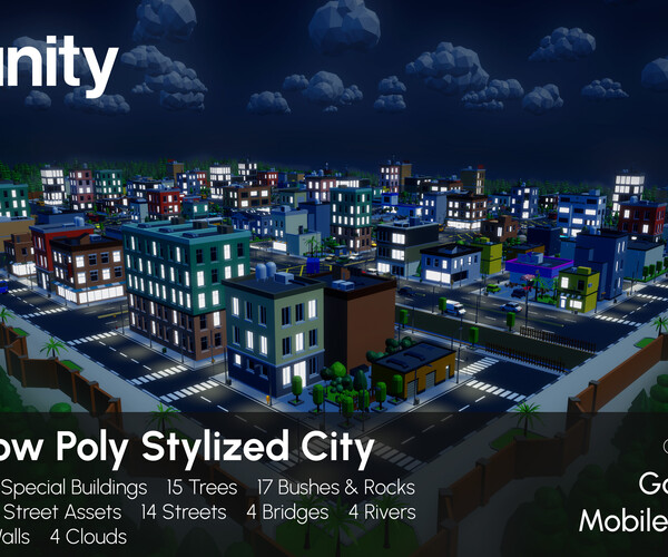 ArtStation - City Asset Pack for Unity Game Engine (Toon, Stylized ...