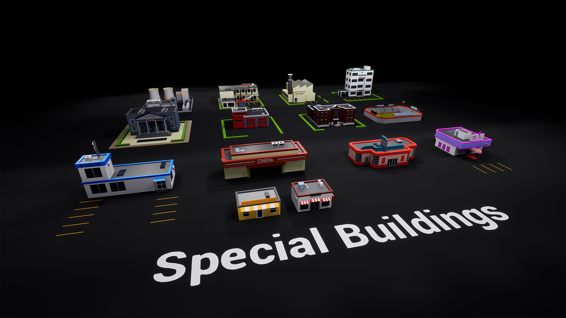 ArtStation - City Asset Pack for Unity Game Engine (Toon, Stylized ...