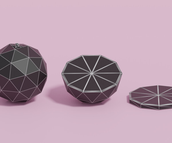 ArtStation - Low Poly Cartoon Orange 3D Model | Resources