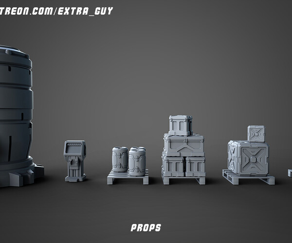 ArtStation - Repair Bay set props 3D Printable 32mm base | Resources