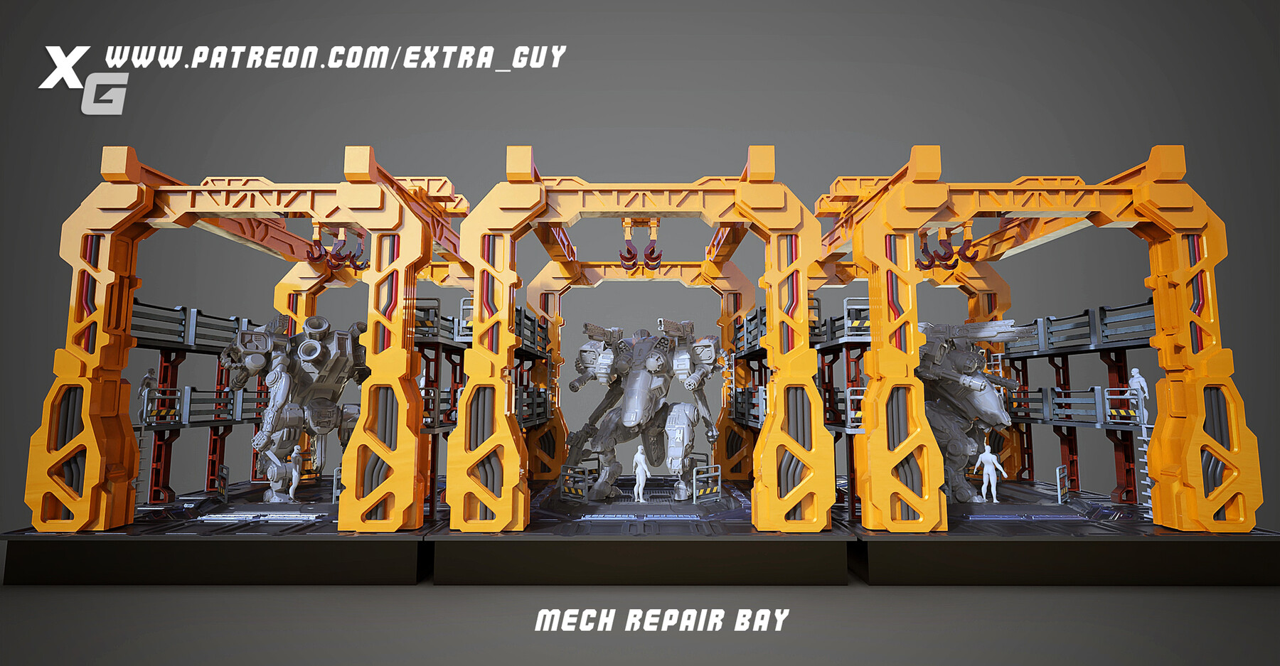 ArtStation - Repair Bay set props 3D Printable 32mm base | Resources