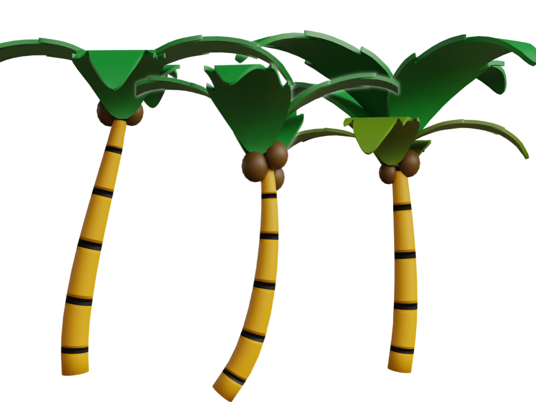 ArtStation - Stylized Coconut Tree Collection | Game Assets