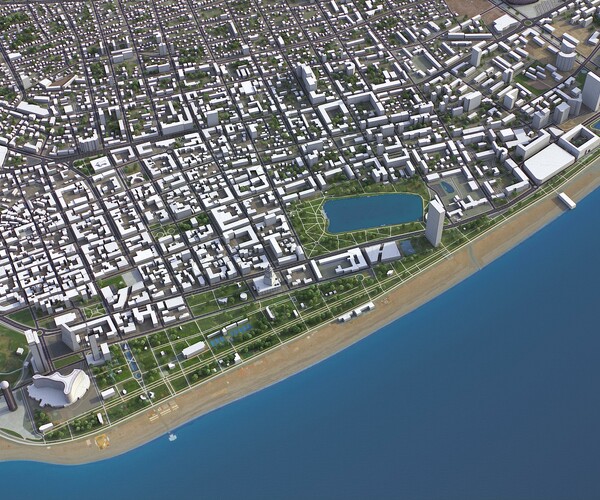 ArtStation - Batumi - 3D city model | Resources