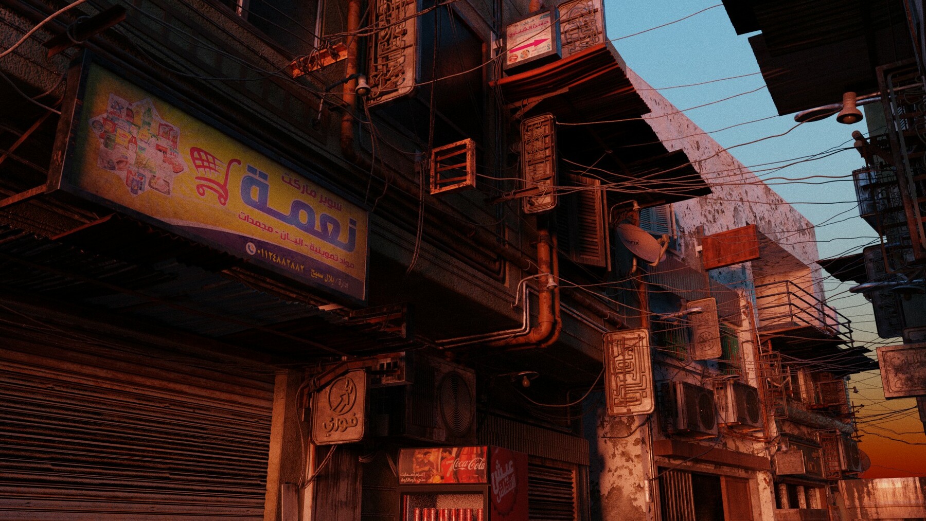 ArtStation - Cairo Streets - Day and Night - Animated Neon Signs - Egyptian Cyberpunk - Unreal ...