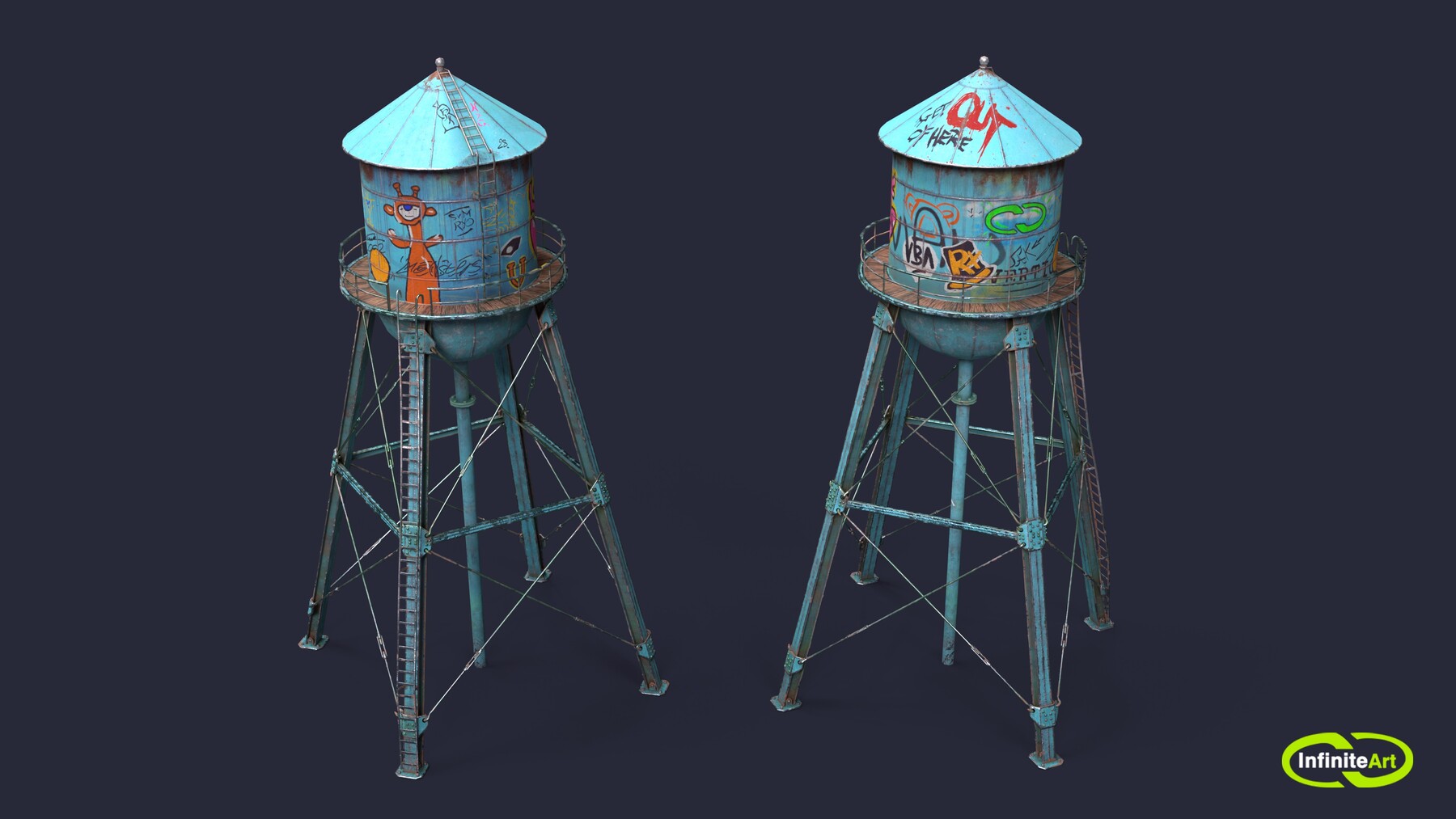 ArtStation - Water Tower | Game Assets