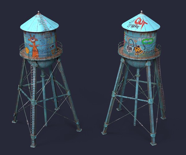 ArtStation - Water Tower | Game Assets