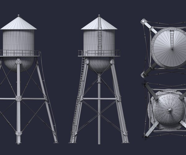 ArtStation - Water Tower | Game Assets