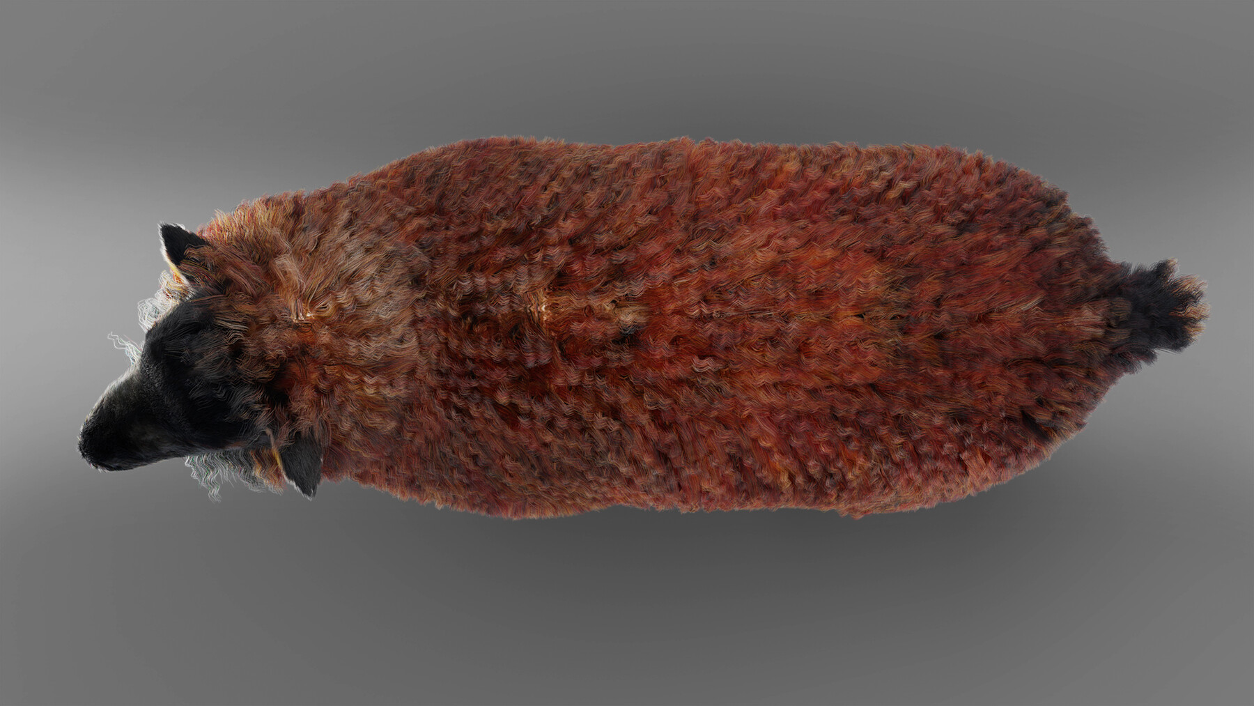 ArtStation - Fur Black Sheep Rigged in Blender | Game Assets