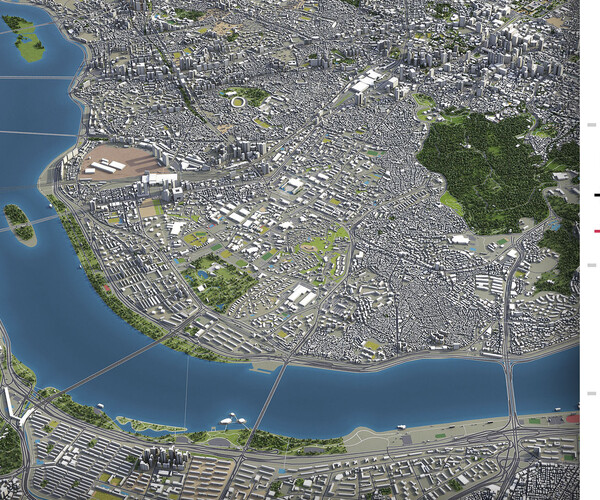 ArtStation - Seoul - 3D city model | Resources