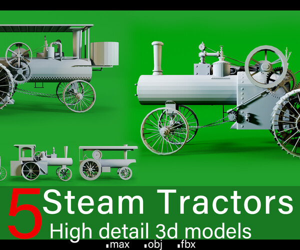 ArtStation - 5- Steam Tractors- High detail 3d models | Resources
