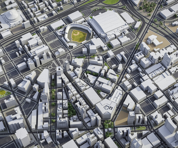 ArtStation - Detroit - 3D city model | Resources