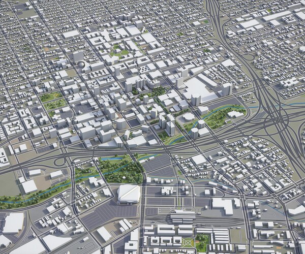 ArtStation - San Jose - 3D city model | Resources