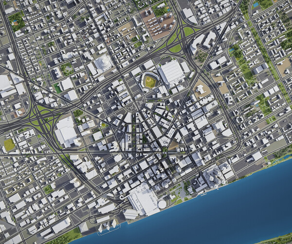 ArtStation - Detroit - 3D city model | Resources