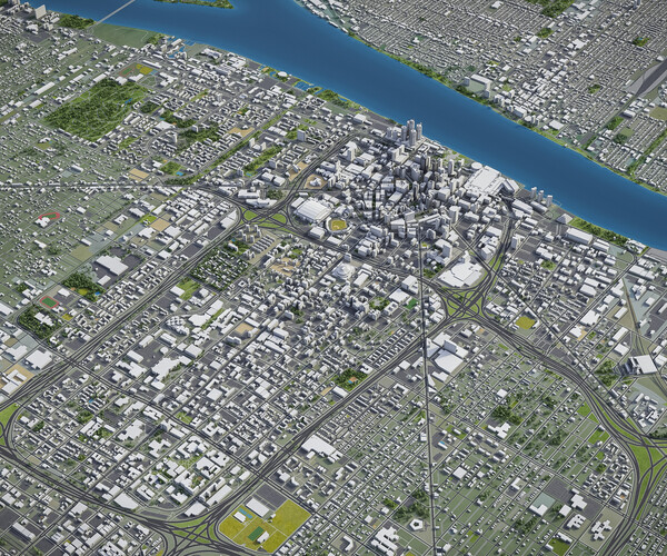 ArtStation - Detroit - 3D city model | Resources