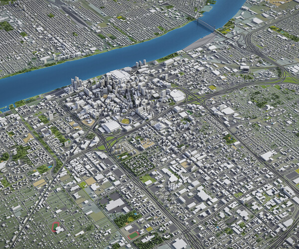 ArtStation - Detroit - 3D city model | Resources