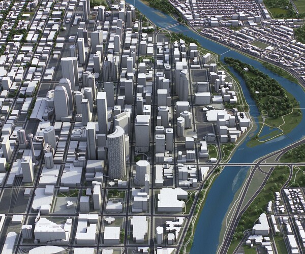 ArtStation - Calgary - 3D city model | Resources