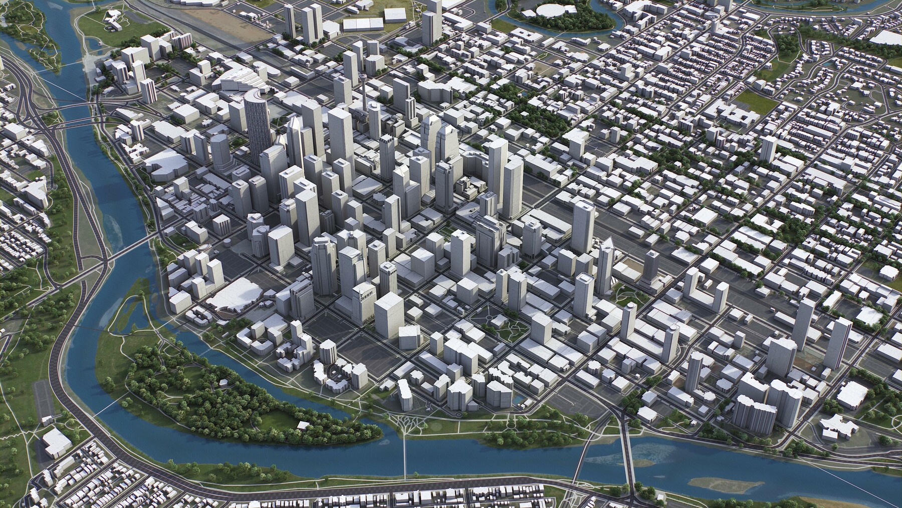 ArtStation - Calgary - 3D city model | Resources